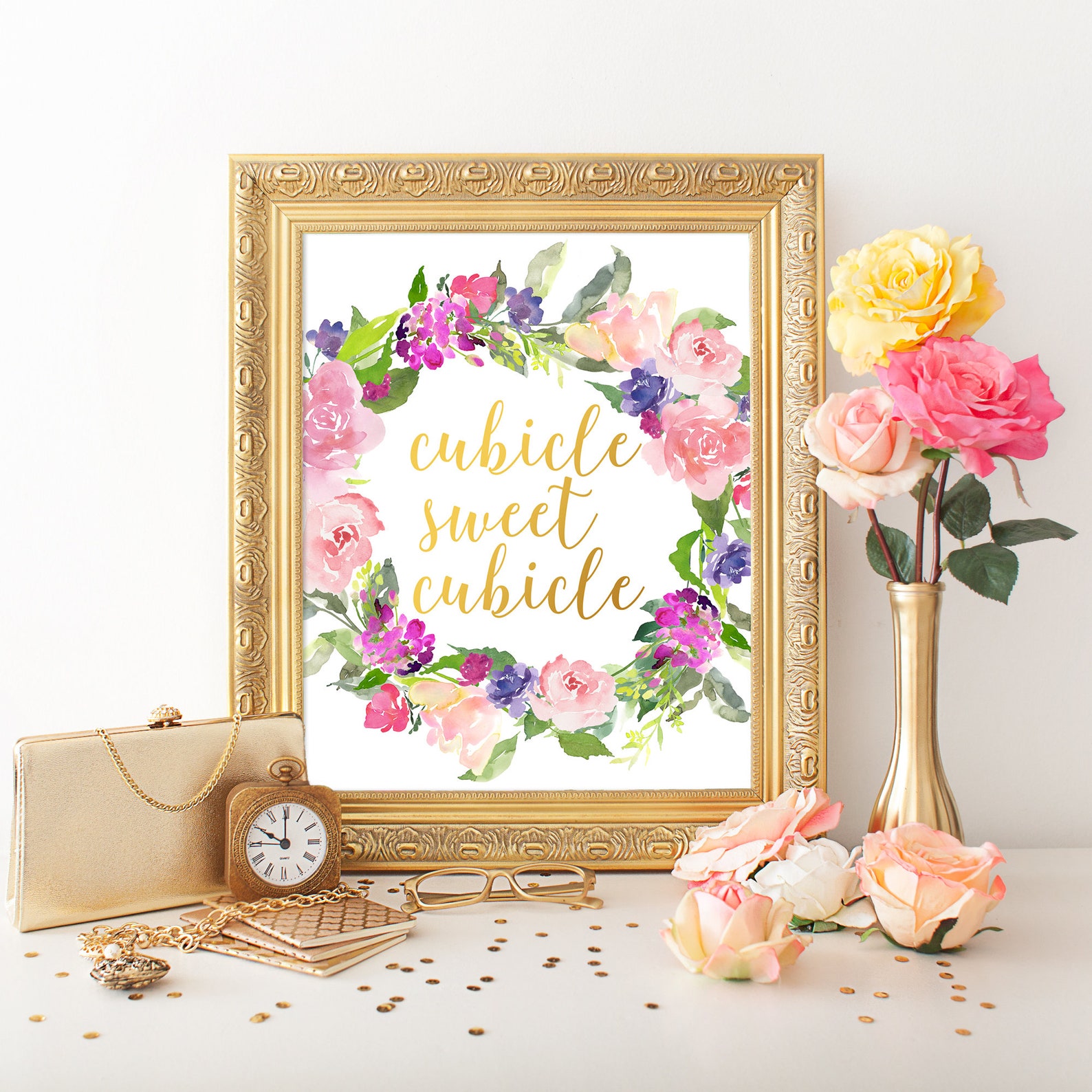 Cubicle Decor Cubicle Sweet Cubicle Sign PRINTABLE Office | Etsy