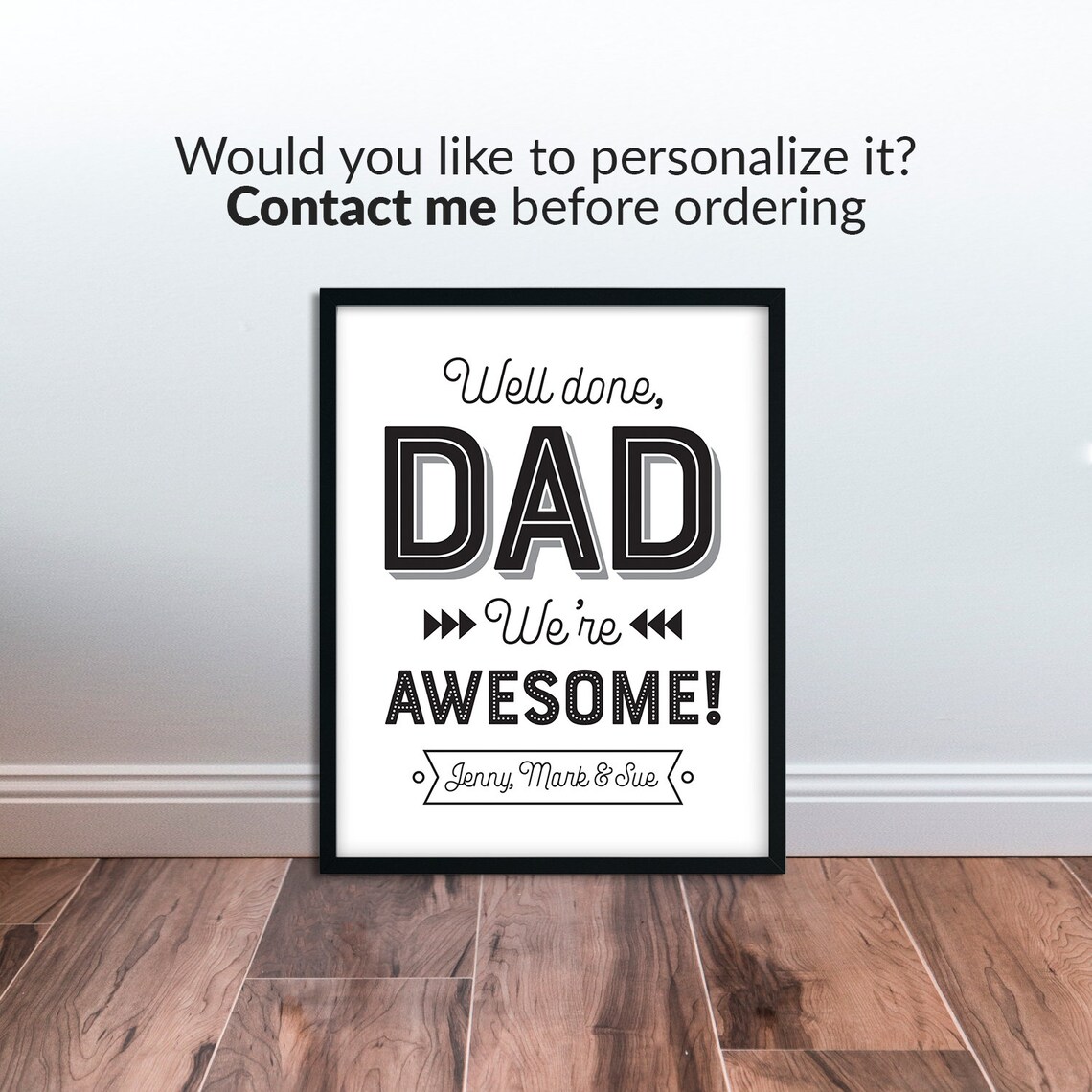 Well Done Dad I'm Awesome Fathers Day Printable Gift Dad | Etsy