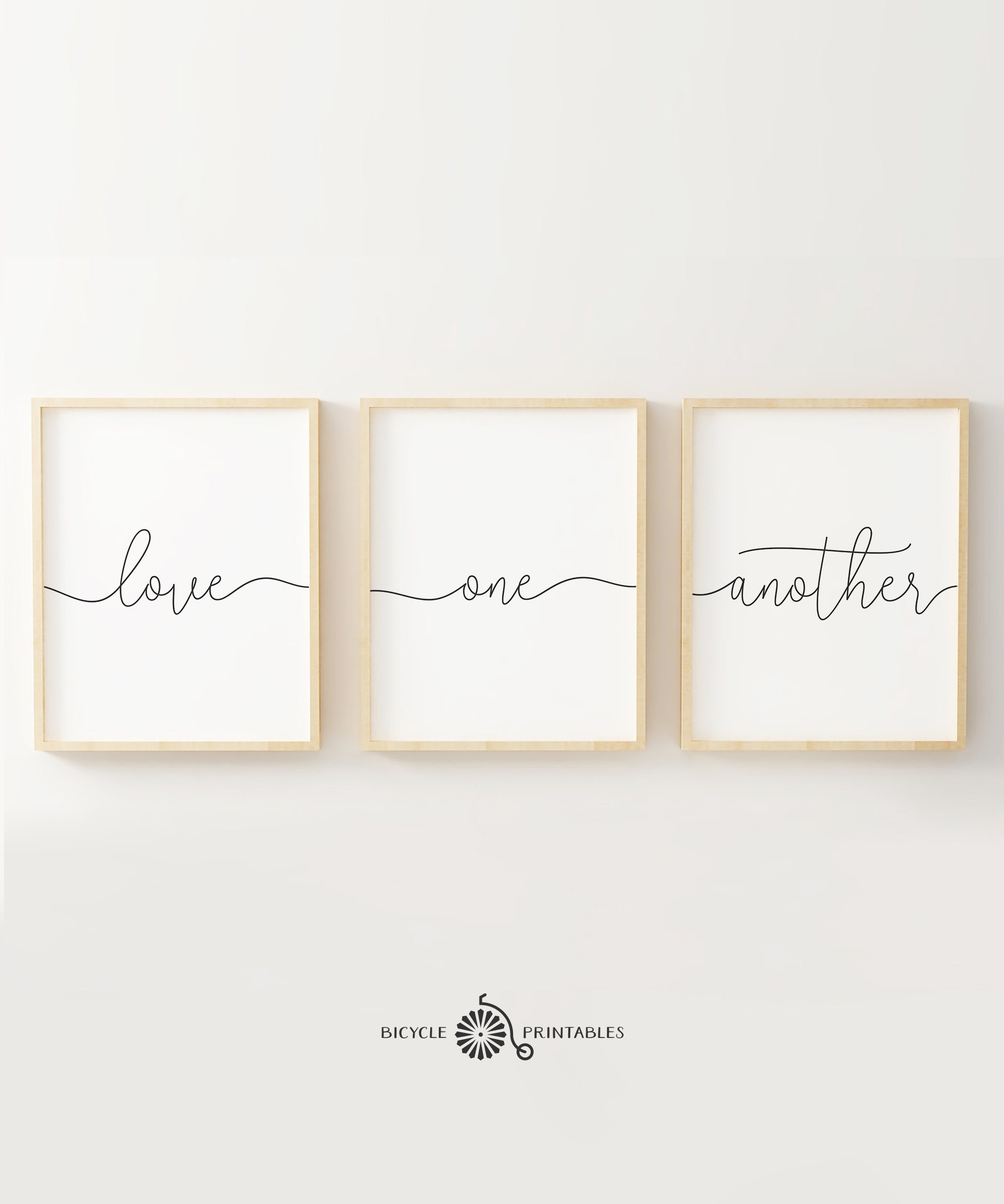 Love One Another Bible Quote Printable Poster Set of 3 | Etsy