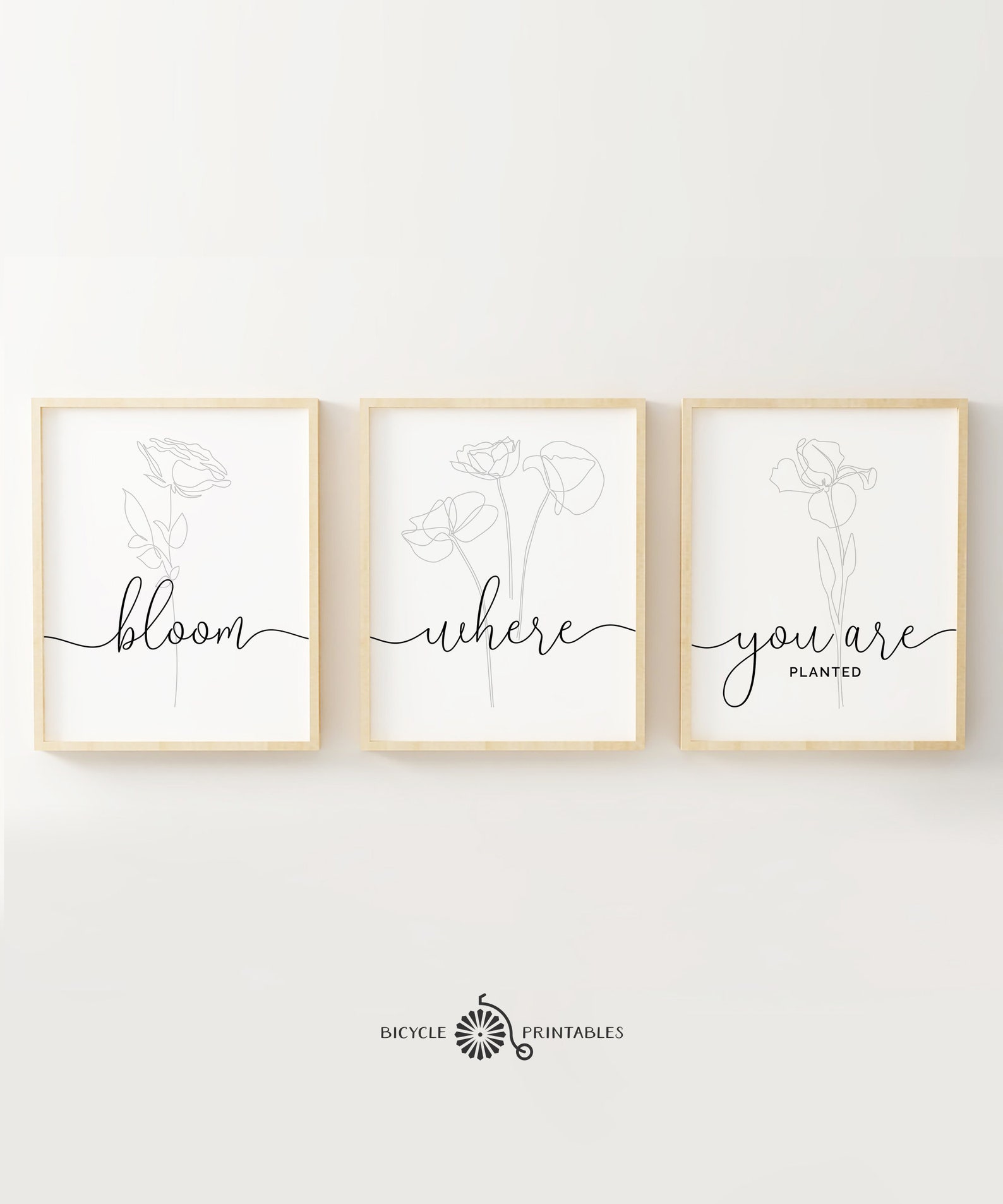 Bloom Where You Are Planted Motivational Quote Set of 3 - Etsy