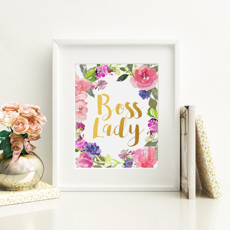 Boss Lady PRINTABLE Boss Day Gift for Her Boss Appreciation Day Office ...