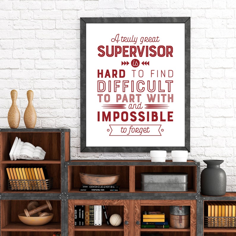Supervisor Gift A Truly Great Supervisor PRINTABLE Quote - Etsy