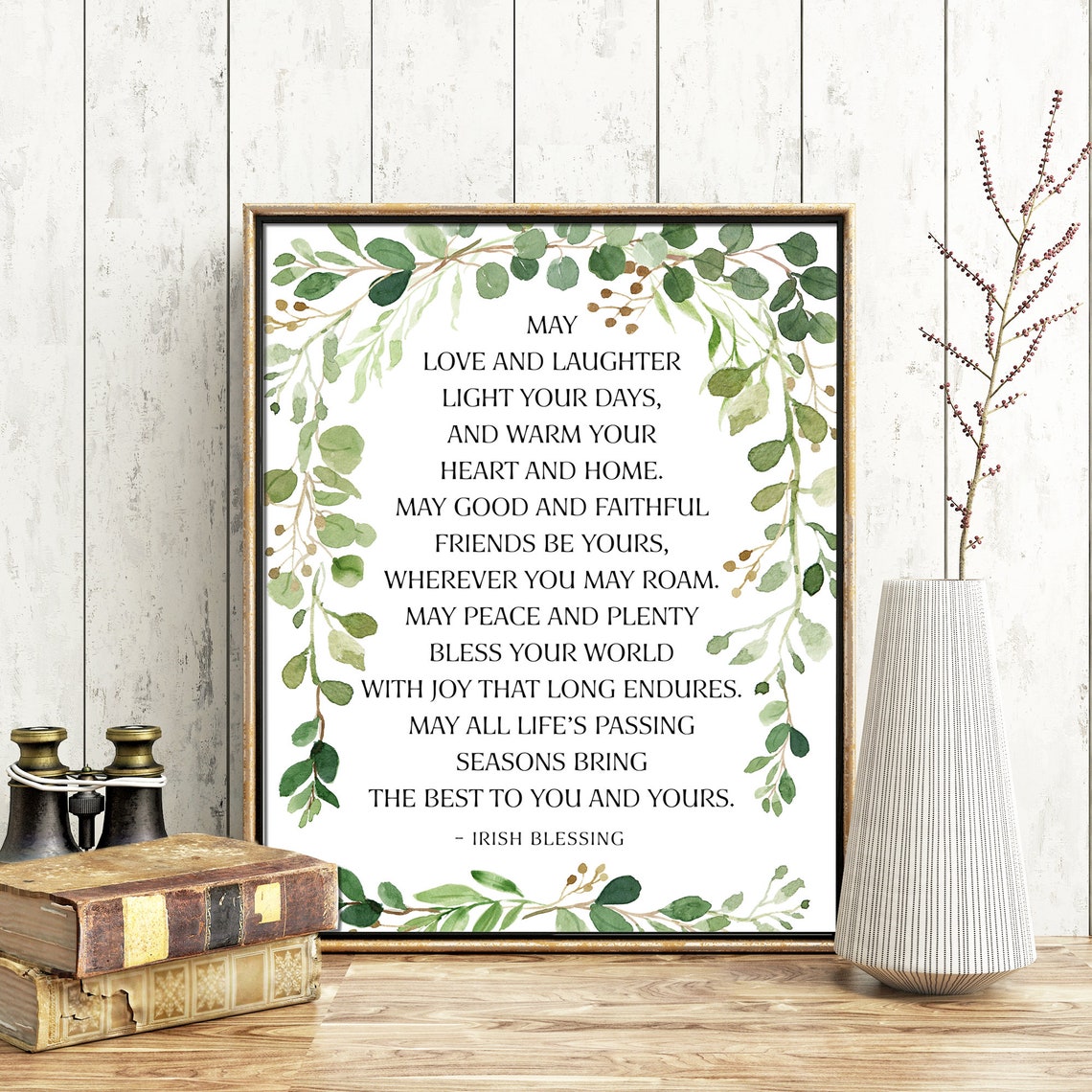 Irish Blessing May Love and Laughter Light Your Days Printable - Etsy