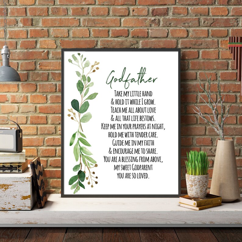 Merci Parrain cadeau Prenez ma petite main et tenez-le | Etsy