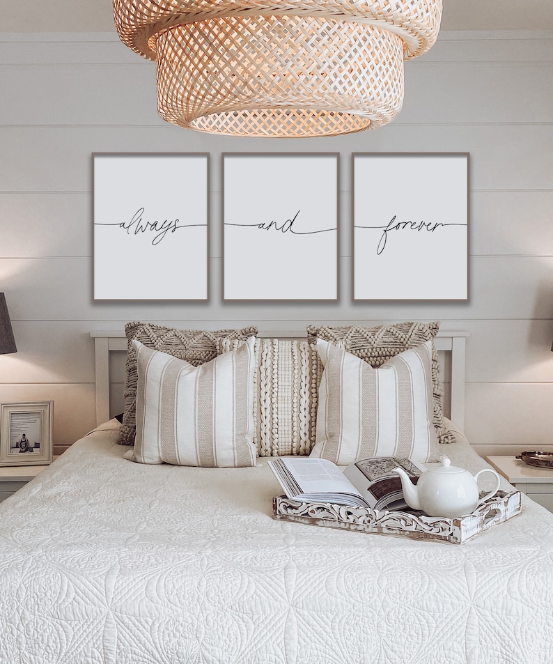 Always and Forever Love Quote Printable Poster Set of 3 | Etsy