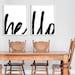 Hello Print Sign Hello Poster Set of 2 Pieces Wall Art Decor Typography ...