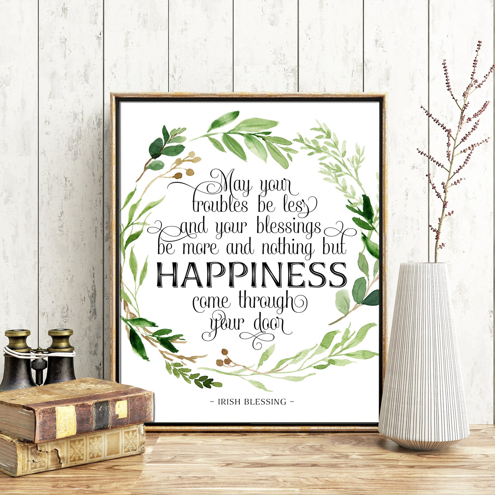 May Your Troubles Be Less Irish Blessing Printable Quote, Irish Decor ...