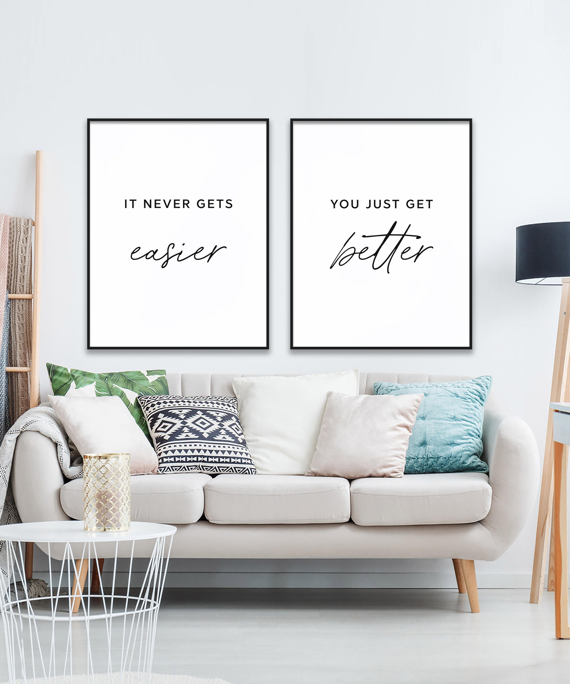 It Never Gets Easier, You Just Get Better – Motivational Quote Print ...