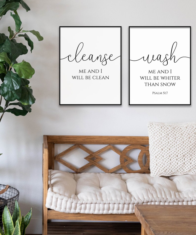 Cleanse Me and I Will Be Clean Wash Me and I Will Be Whiter - Etsy