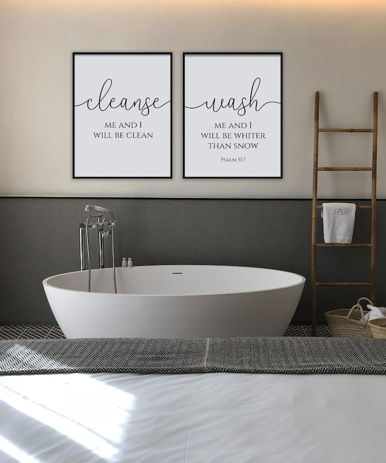 Cleanse Me and I Will Be Clean Wash Me and I Will Be Whiter - Etsy