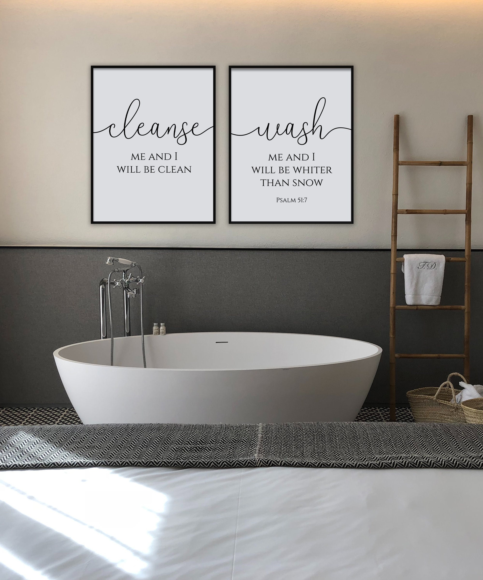 Cleanse Me and I Will Be Clean Wash Me and I Will Be Whiter - Etsy