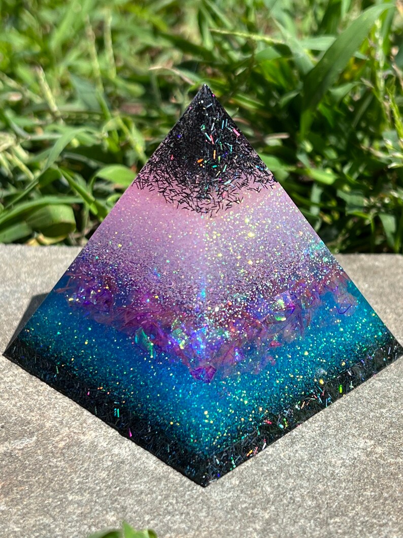 Handmade Glitter Resin Pyramid Unique Gift - Etsy