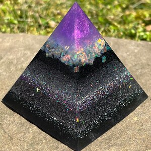 Purple Glitter Resin Pyramid | Etsy