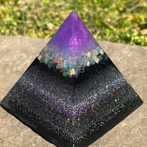 Purple Glitter Resin Pyramid | Etsy