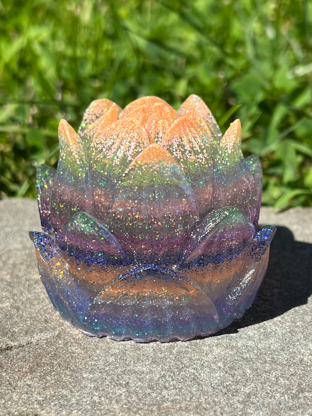 Resin Lotus Flower Paperweight - Etsy