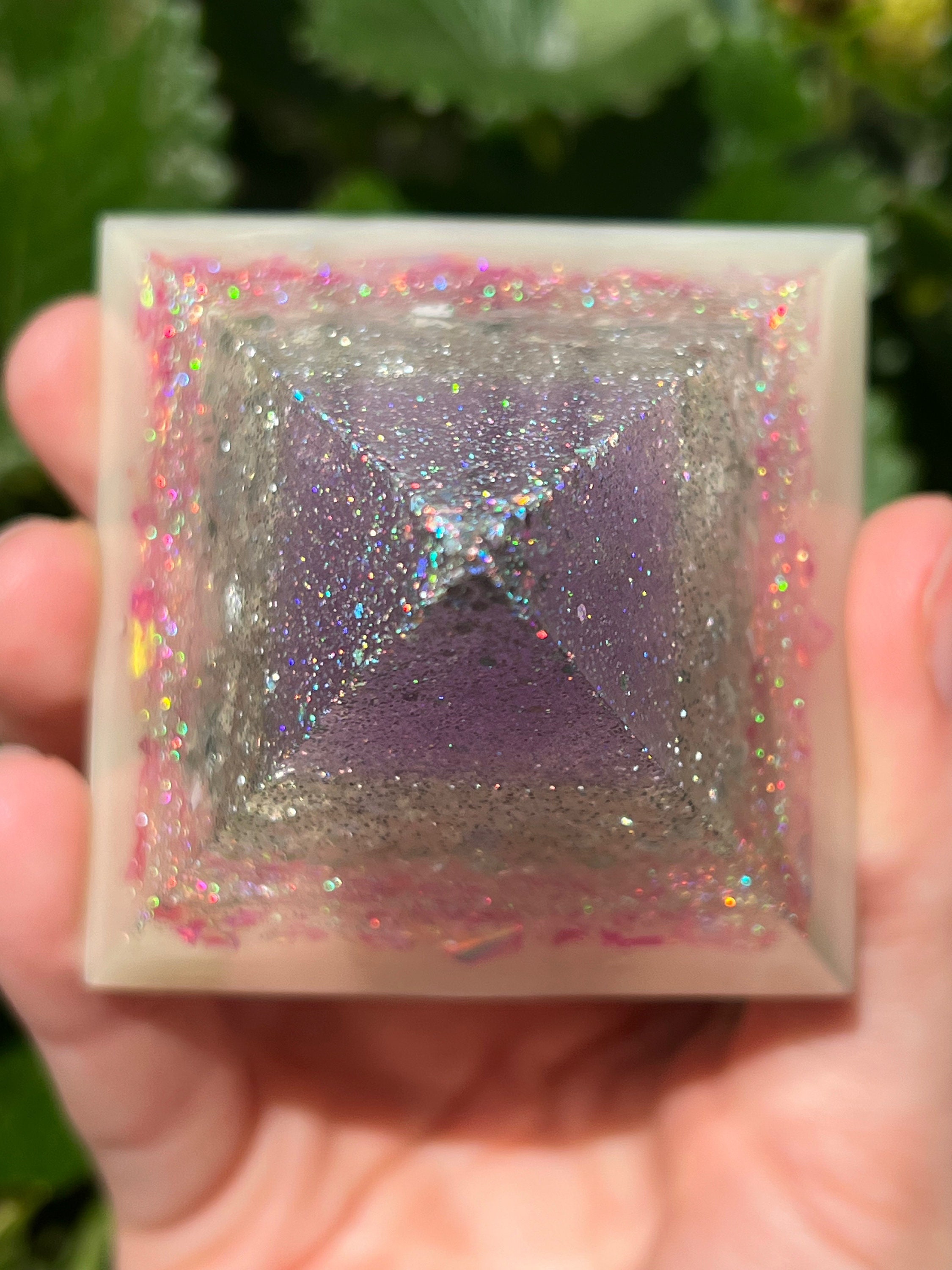 Purple Glitter Resin Pyramid - Etsy
