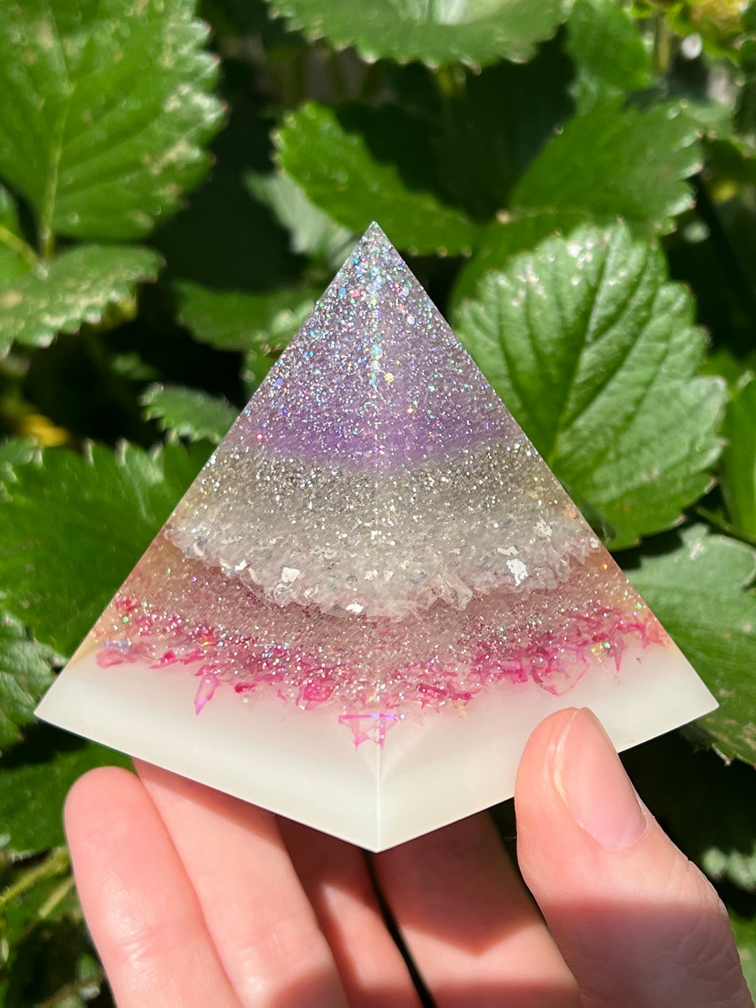 Purple Glitter Resin Pyramid - Etsy
