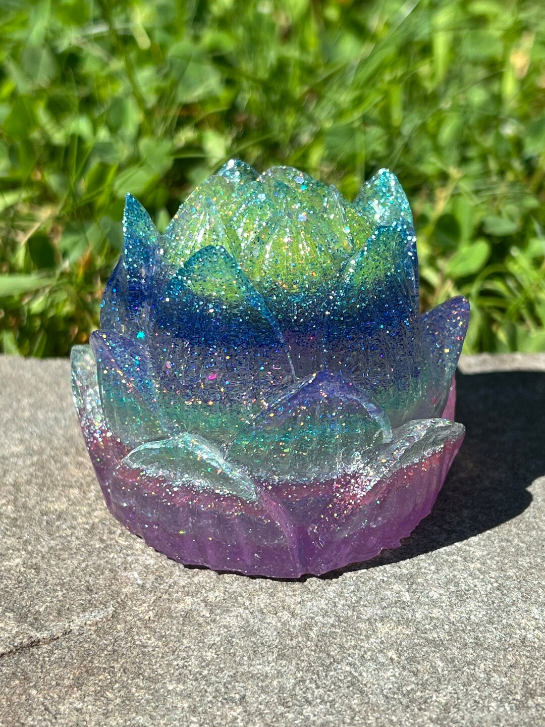 Resin Lotus Flower Paperweight - Etsy