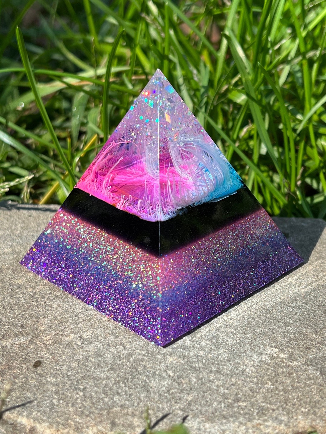 Ink Drop Galaxy Resin Pyramid - Etsy