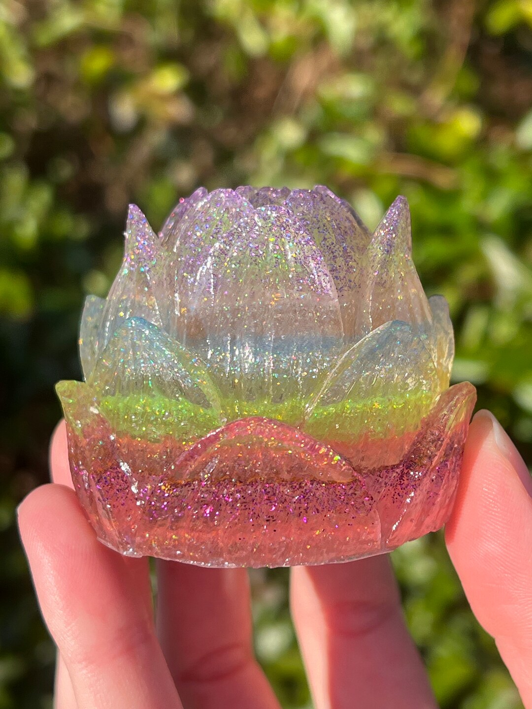 Resin Lotus Flower Paperweight - Etsy