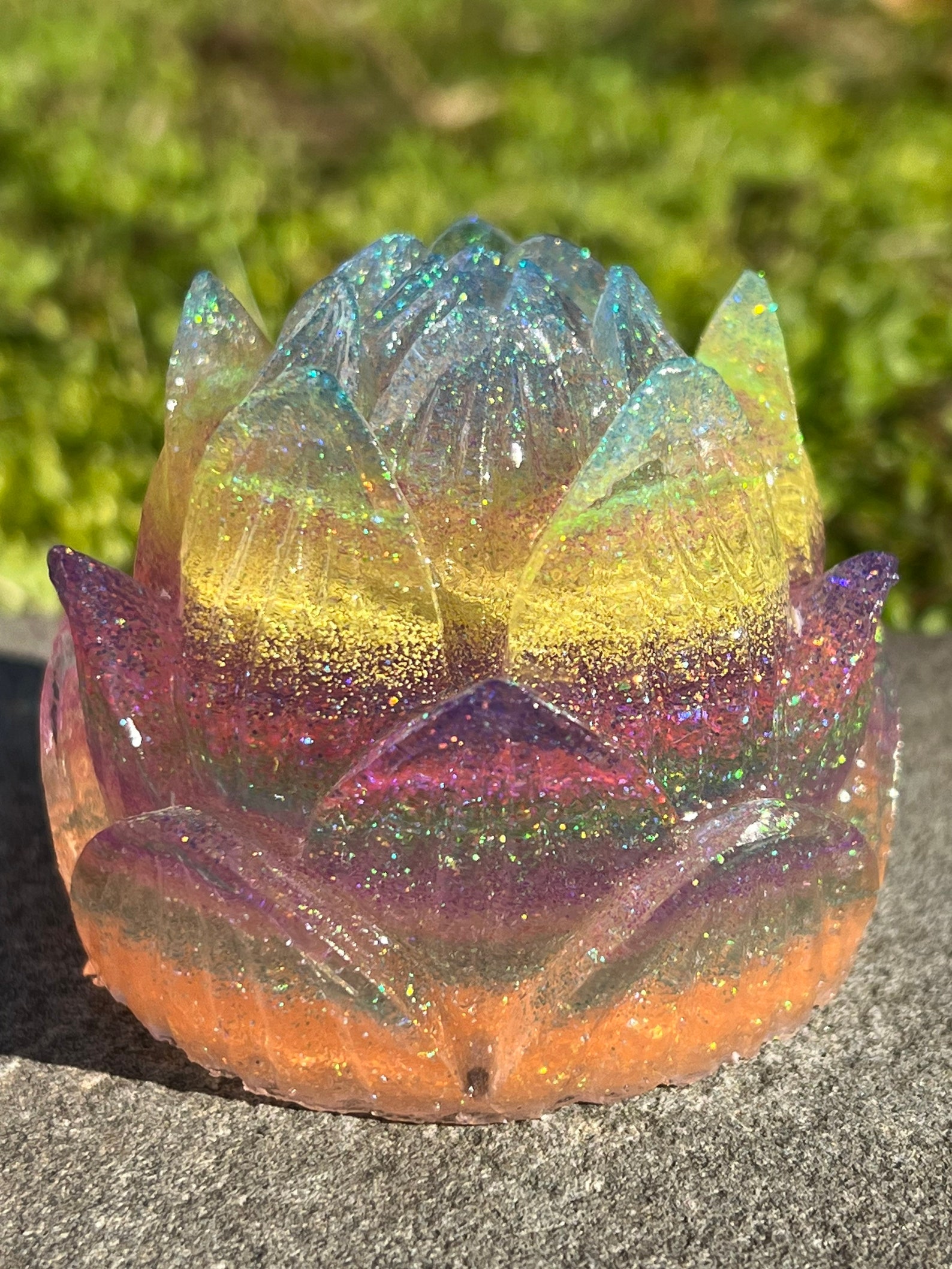 Resin Lotus Flower Paperweight - Etsy