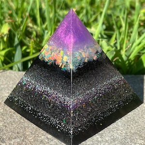 Purple Glitter Resin Pyramid - Etsy
