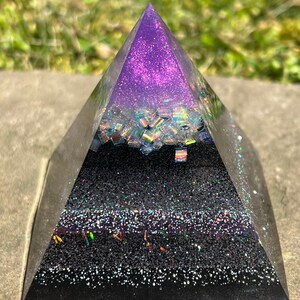 Purple Glitter Resin Pyramid | Etsy