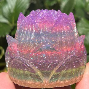 Resin Lotus Flower Paperweight - Etsy