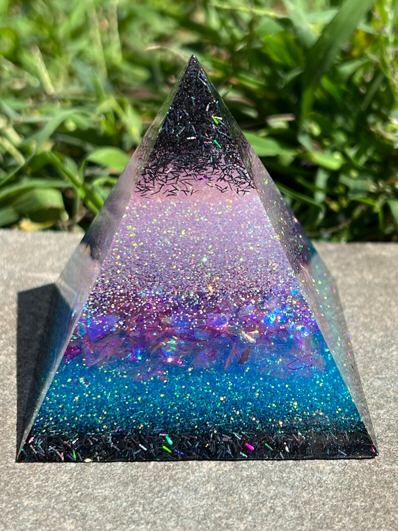 Handmade Glitter Resin Pyramid Unique Gift - Etsy