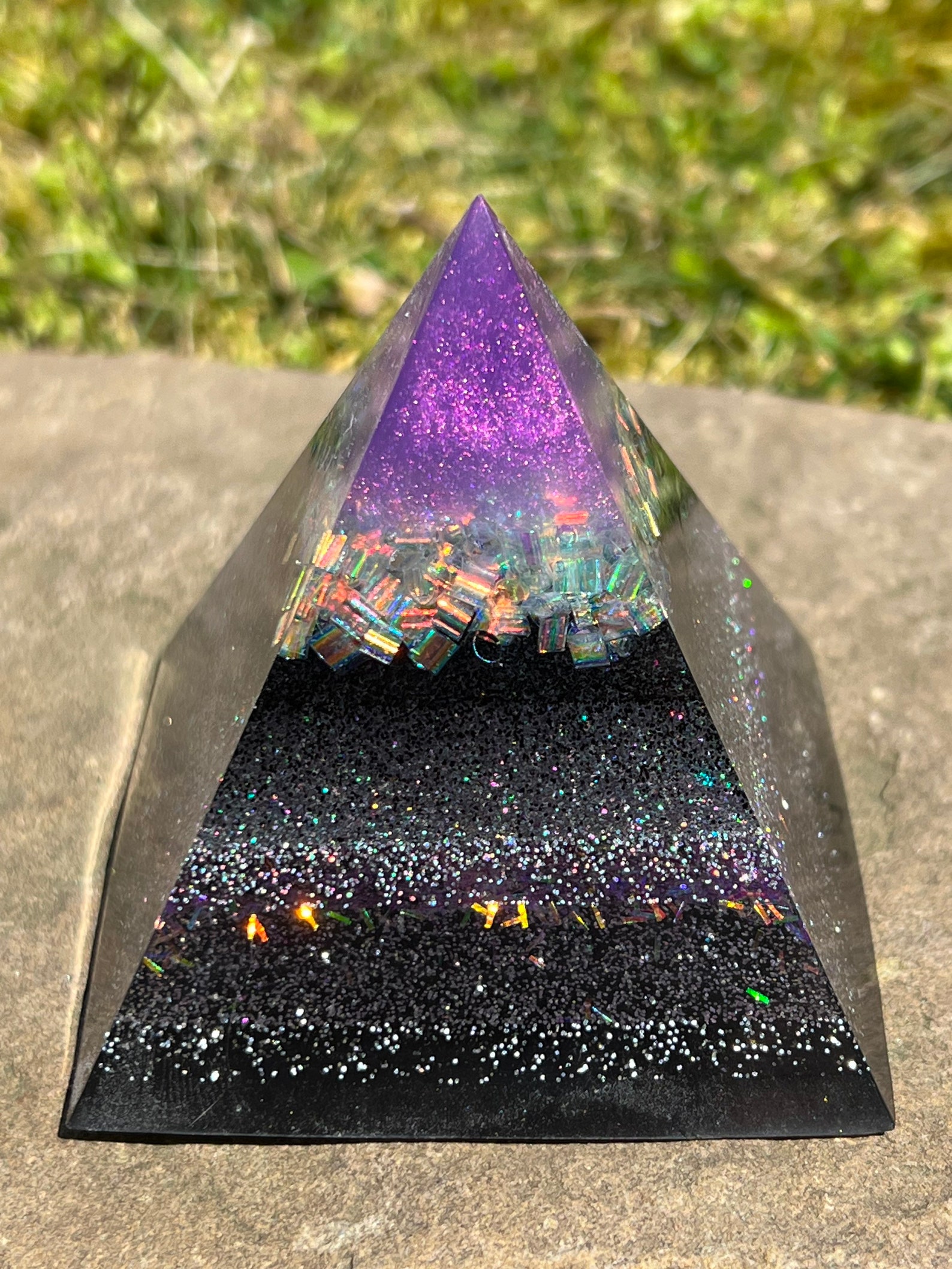 Purple Glitter Resin Pyramid | Etsy