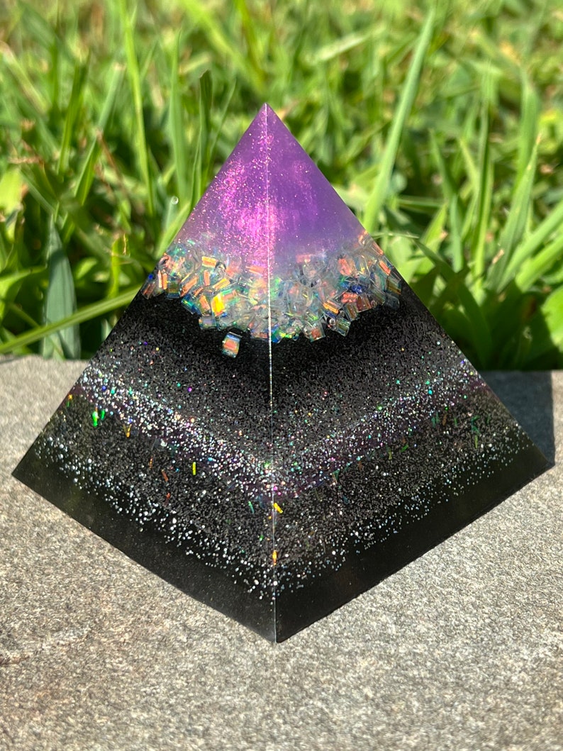 Purple Glitter Resin Pyramid - Etsy