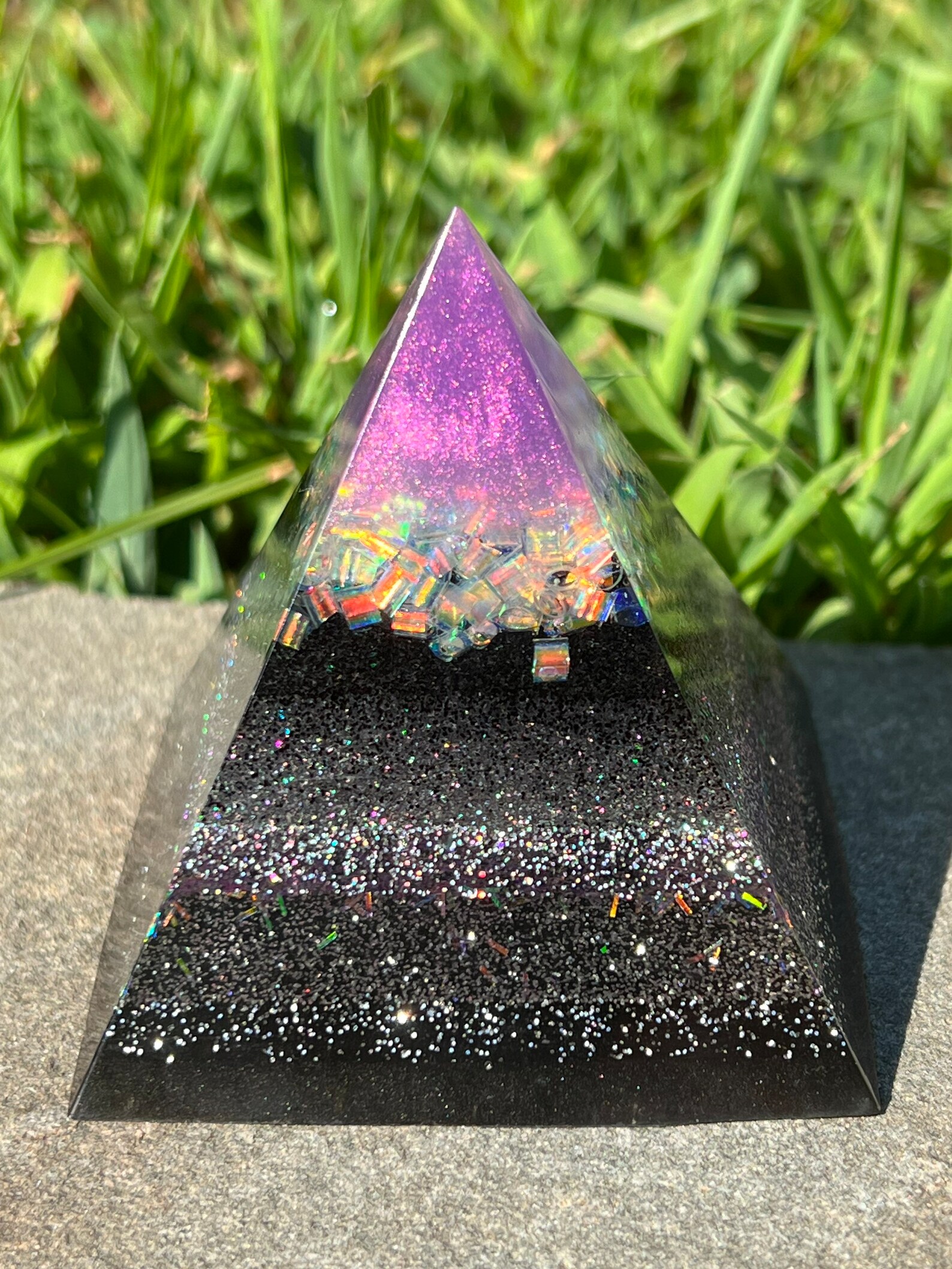 Purple Glitter Resin Pyramid - Etsy