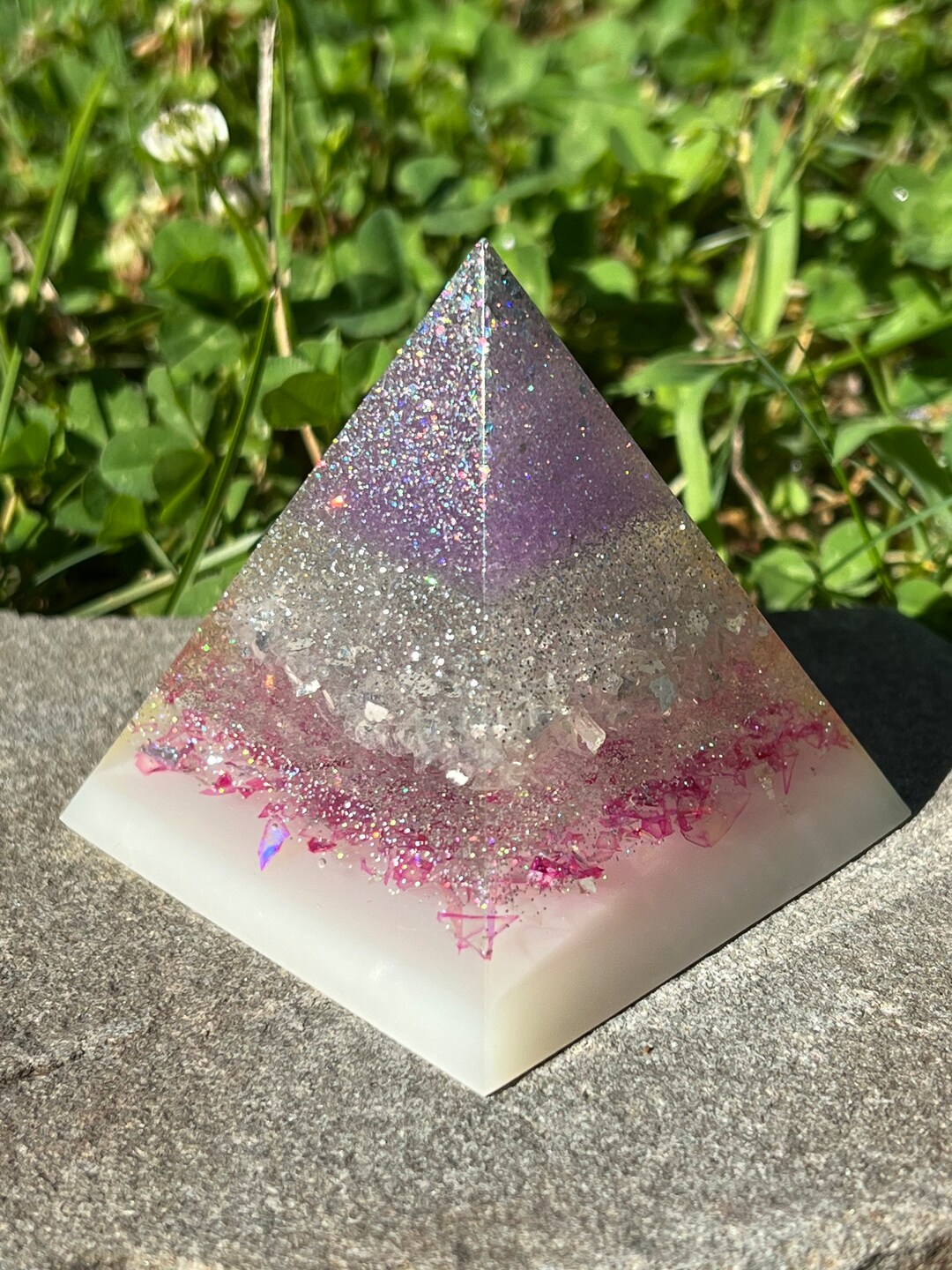 Purple Glitter Resin Pyramid - Etsy