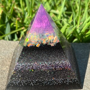 Purple Glitter Resin Pyramid - Etsy