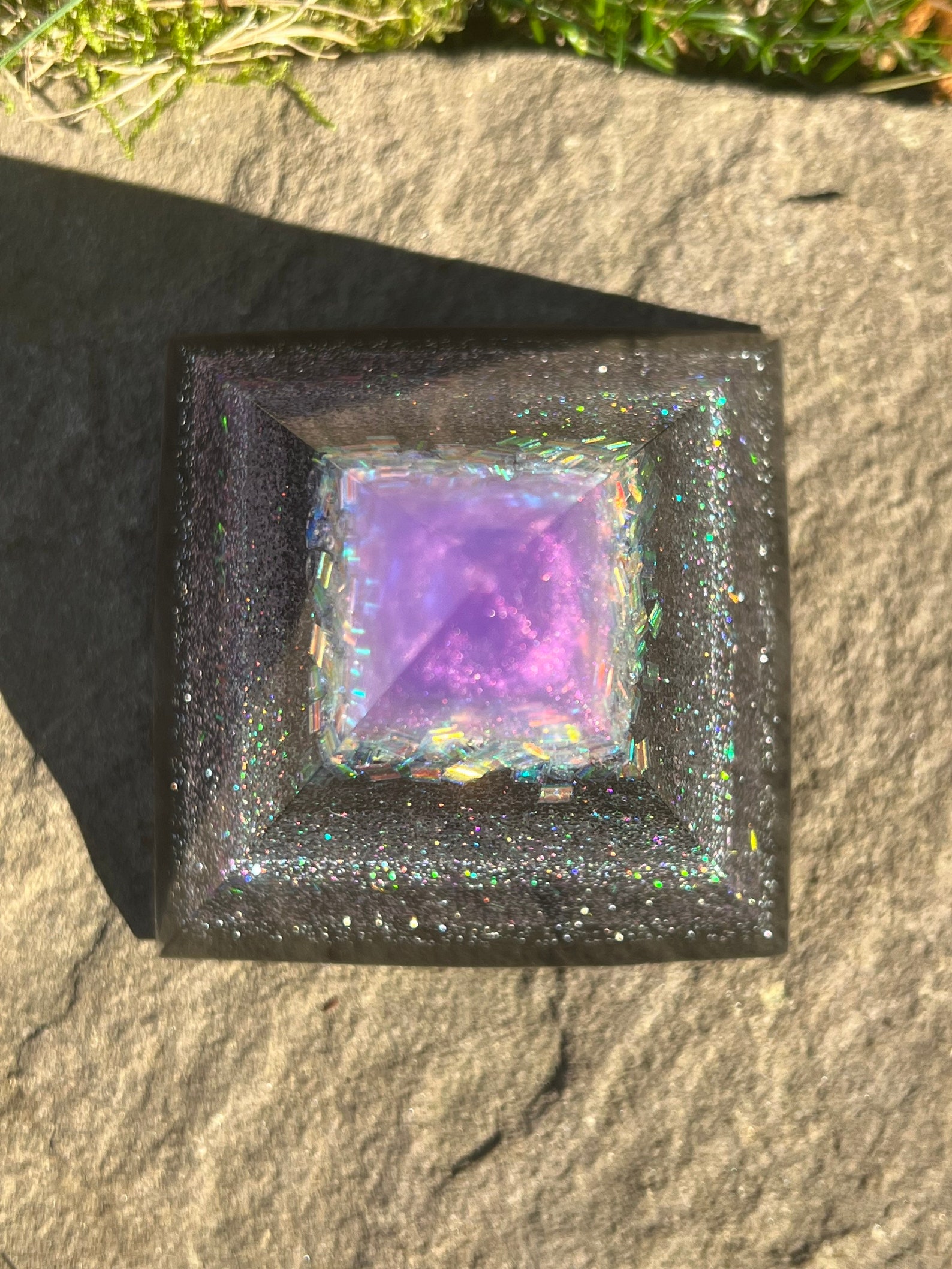 Purple Glitter Resin Pyramid | Etsy