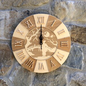 Wooden Wall Clock Quartz Clock Samurai Japanese Style - Etsy
