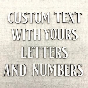 Wood Letters and Numbers, FONT & COLOR Custom, 1" High Wood Laser Cut ...
