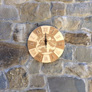 Wooden wall clock quartz clock samurai japanese style | Etsy