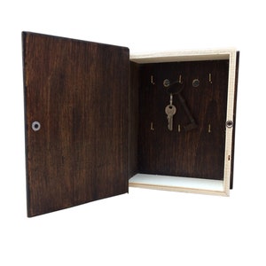 Wooden Key Holder, Secret Book Box, Hollow Book, Wall Key Holder ...