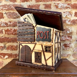Mailbox Wooden Post, Barn Mailbox Wall Mount, Wood Mail Box Post ...