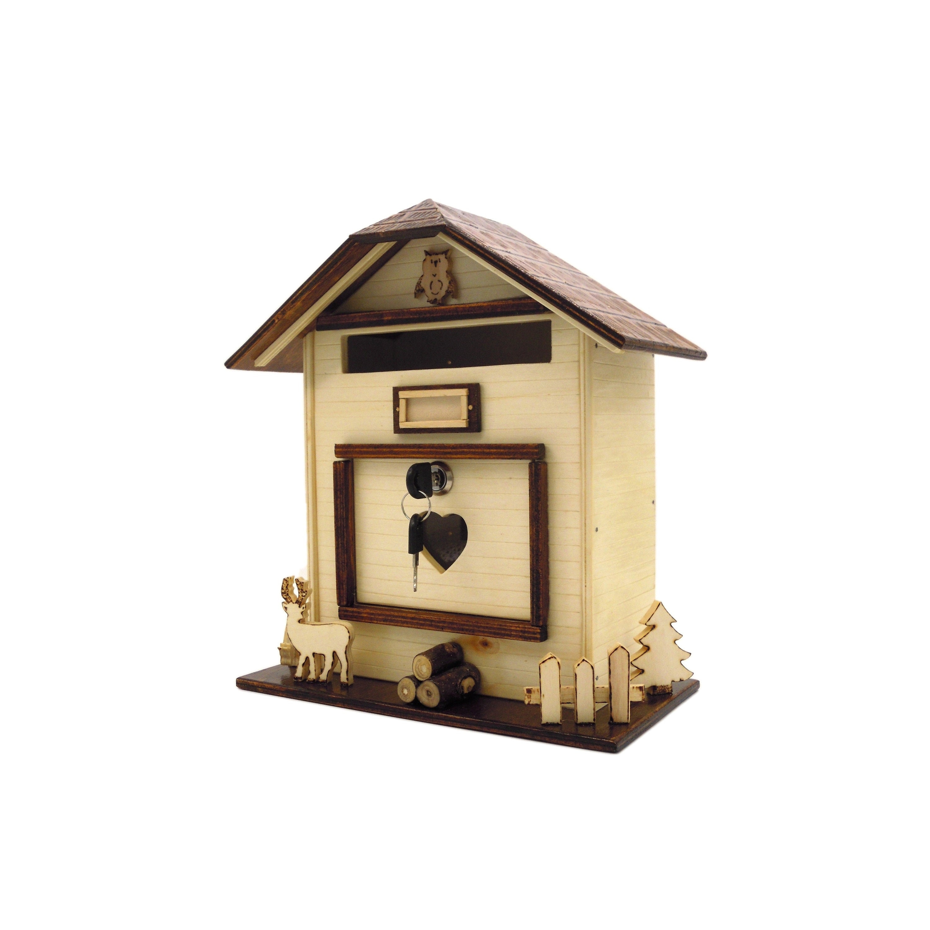 Postbox wooden letter box wooden mailbox countryside | Etsy