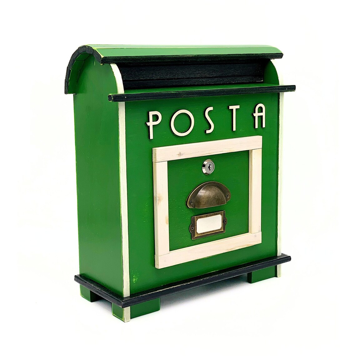 Wood Mailbox Letterbox Post Stand, American Style Post Box, Vintage ...