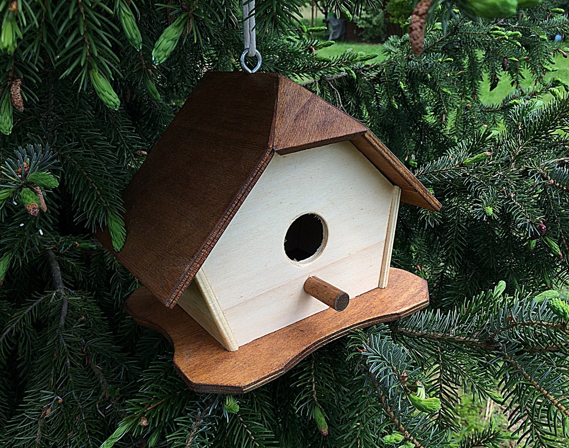 Bird house wood bird feeder bird box garden furniture | Etsy