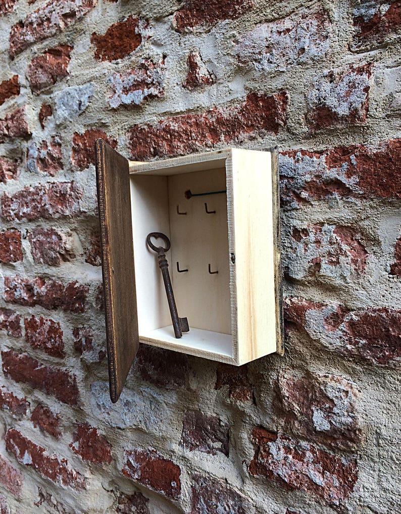 Wooden Key Holder, Secret Book Box, Hollow Book, Wall Key Holder ...