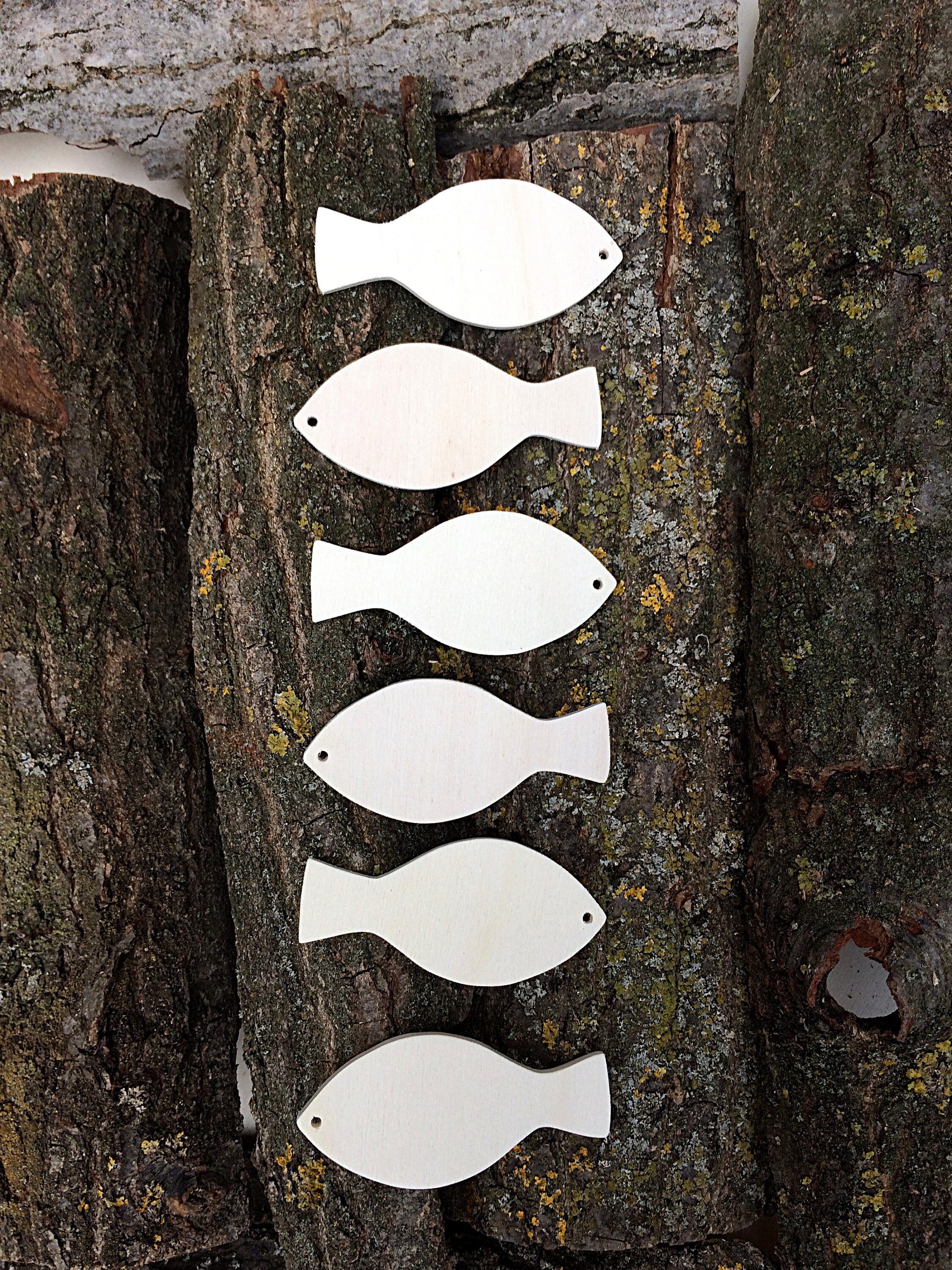 6 pcs fish cutout of wood fish cut out fish wood fish party | Etsy