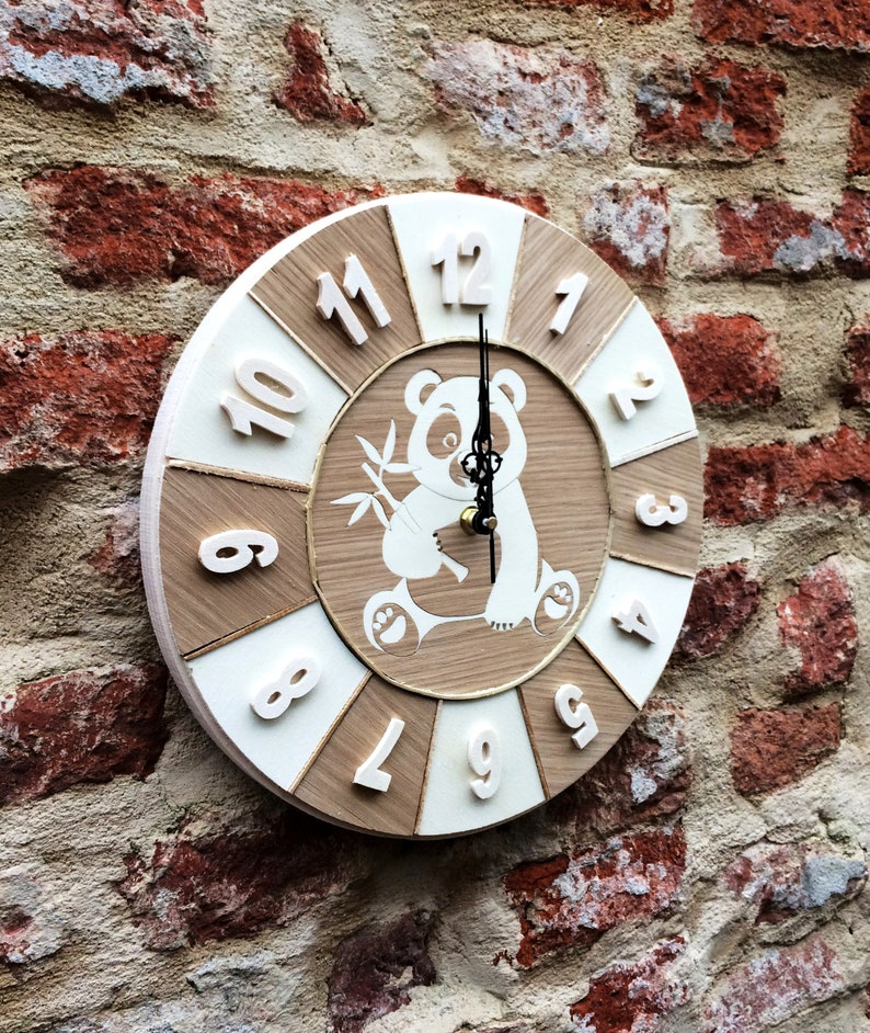 Panda Clock Panda Wall Decor Gift Idea for Children Panda - Etsy