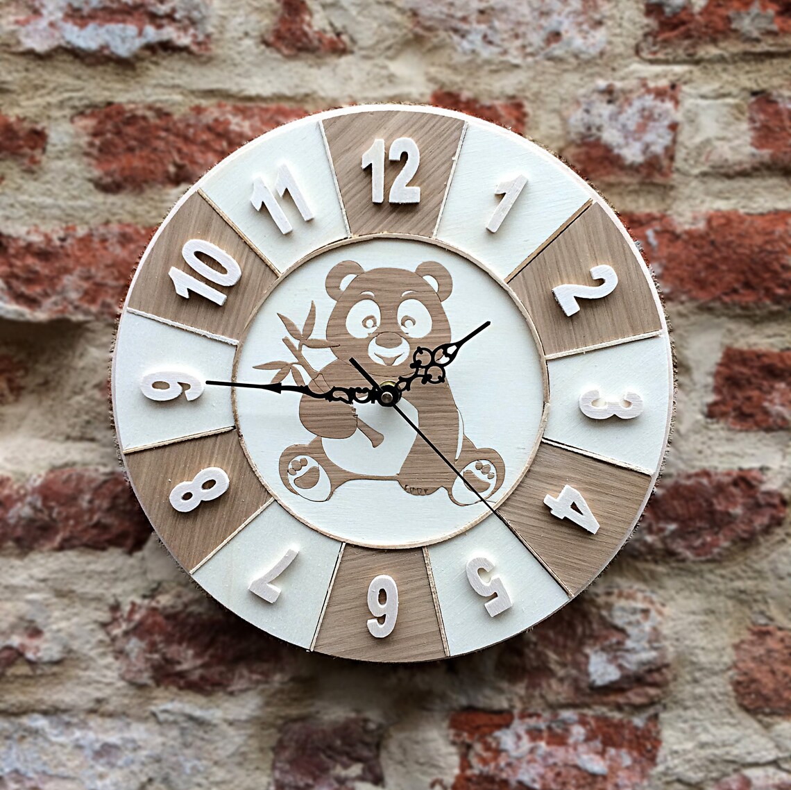 Panda Clock Panda Wall Decor Gift Idea for Children Panda - Etsy