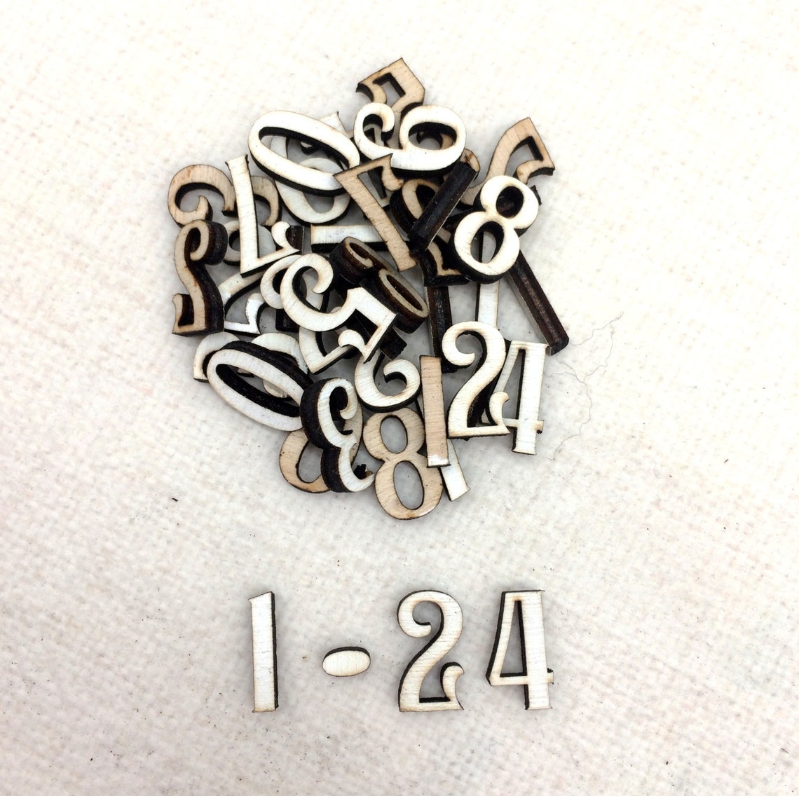 Advent Calendar Numbers 1 to 24 Wood Set of 39 Pieces of - Etsy