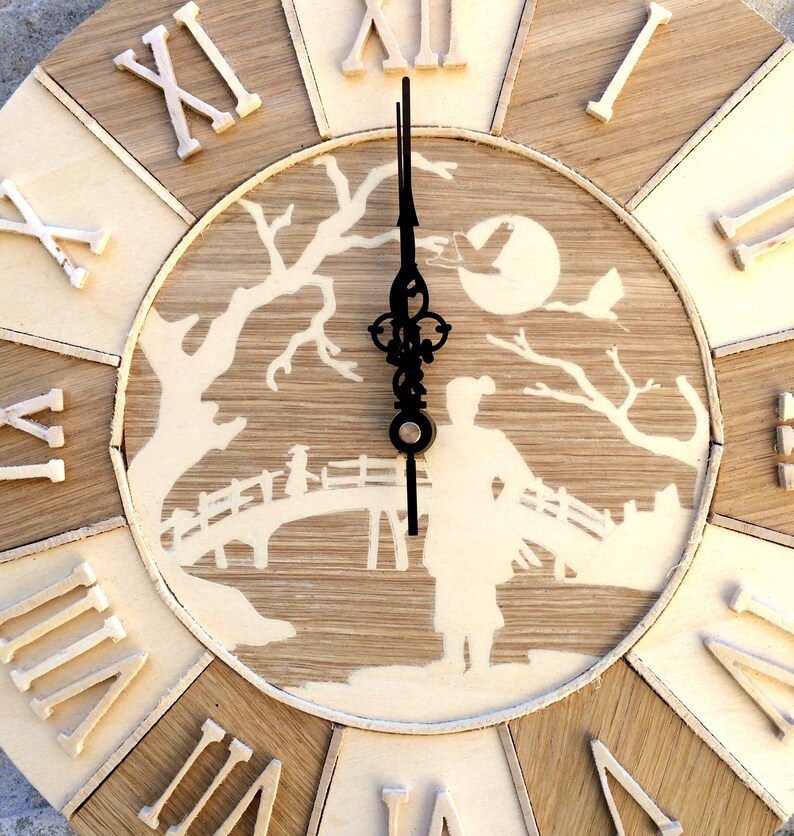 Wooden Wall Clock Quartz Clock Samurai Japanese Style - Etsy