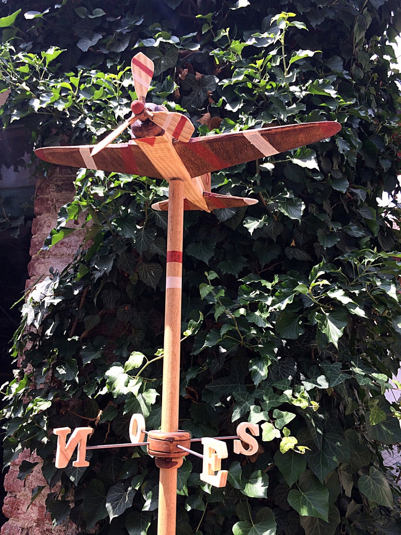 Wind Vane Wooden Airplane Weathervane Aircraft Gift Idea | Etsy